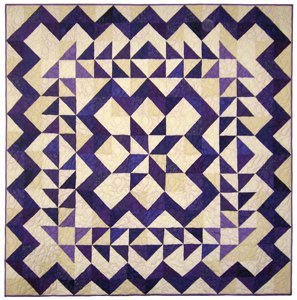 Purple Full Bloom Quilt 94" x 94"